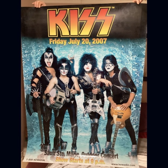 Kiss | Wall Decor | 6x44 Massive Rare Polymer Kiss Concert Poster ...